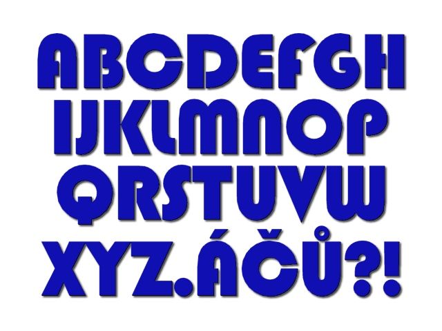 Písmena typ X02 - 7,5 cm