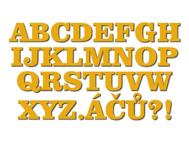 Písmena typ X03 - 2,5 cm