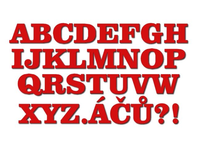 Písmena typ X03 - 5 cm